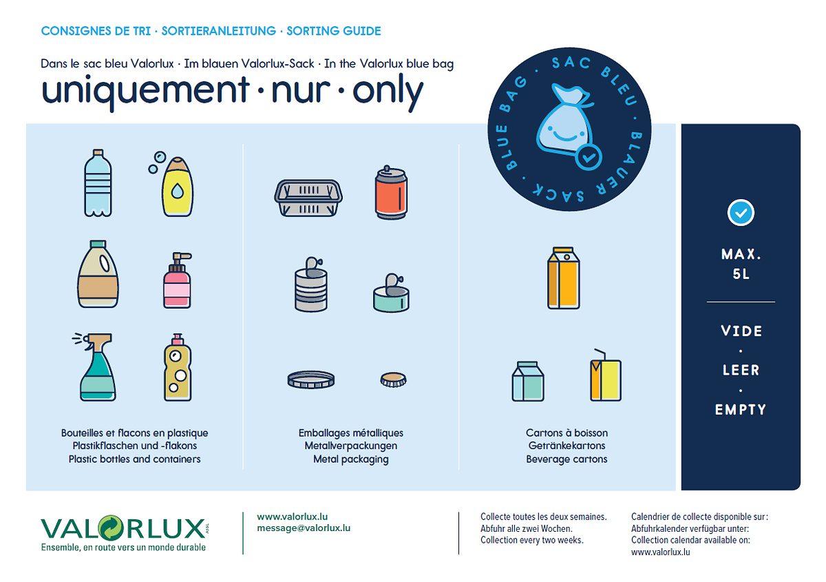 Valorlux-Säcke werden weiterhin eingesammelt