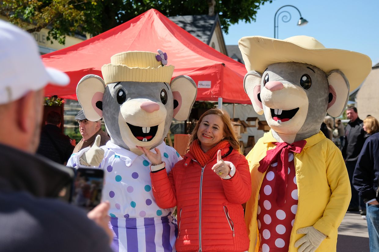 Mit Maus Ketti auf dem Markt